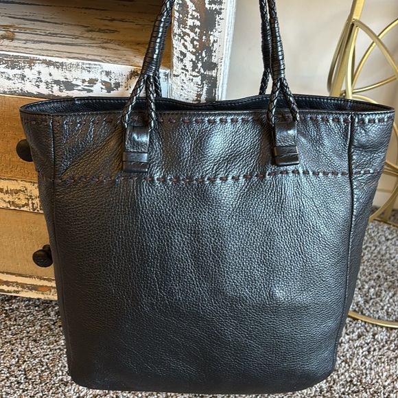 Sigrid Olsen | Bags | Sigrid Olsen Large Black Leather Tote Bag | Poshmark